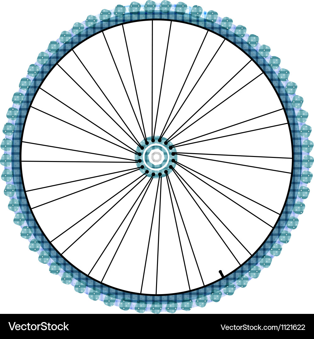 Bike wheel isolated on white background Royalty Free Vector