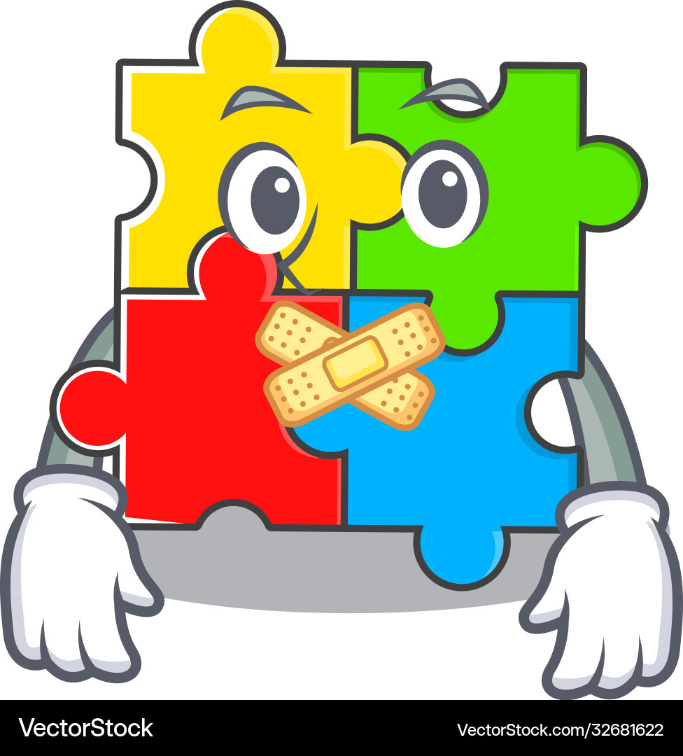 Cartoon character design puzzle toy making Vector Image