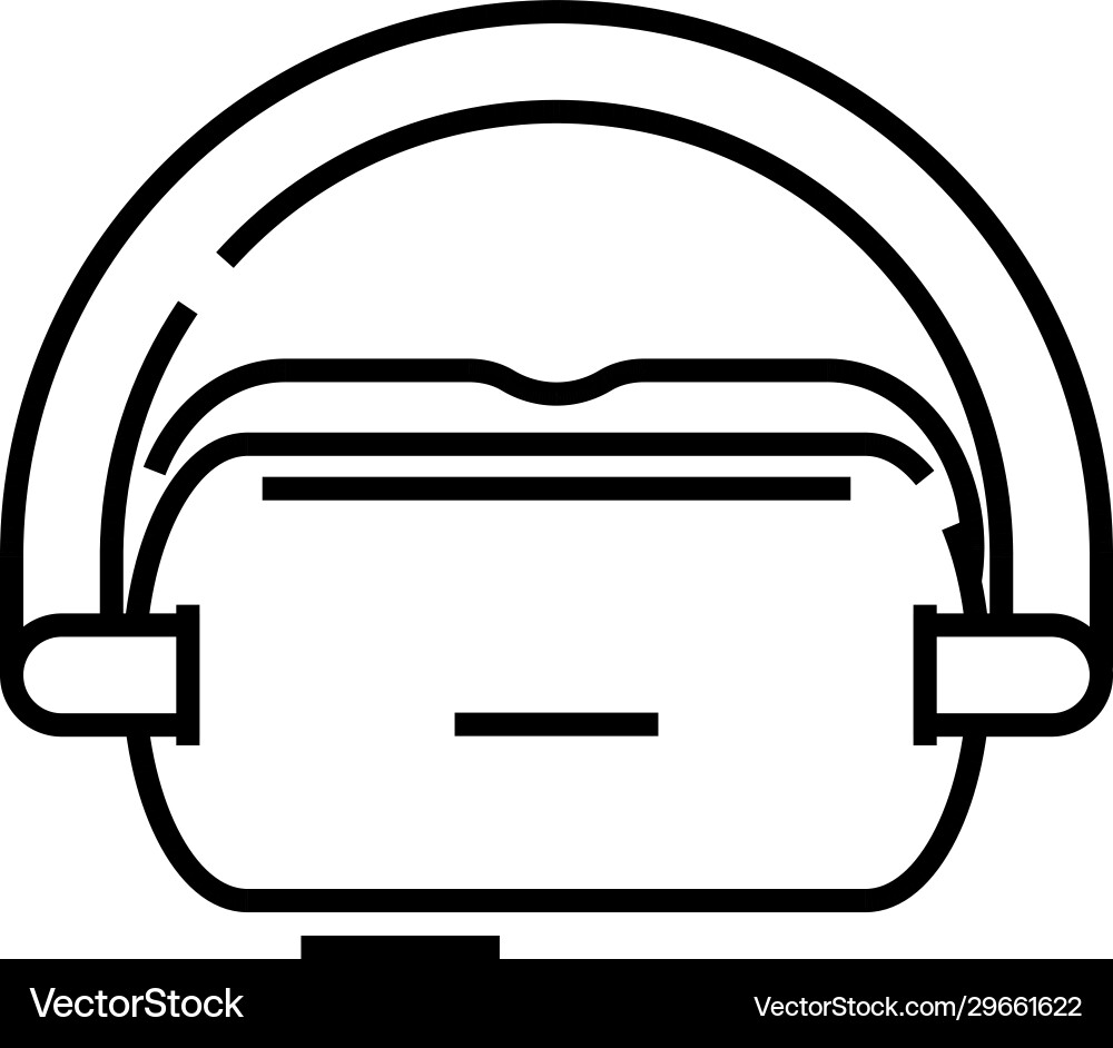 Control details line icon concept sign outline Vector Image