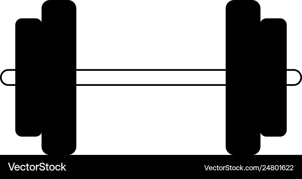 Dumbbell gym equipment symbol Royalty Free Vector Image