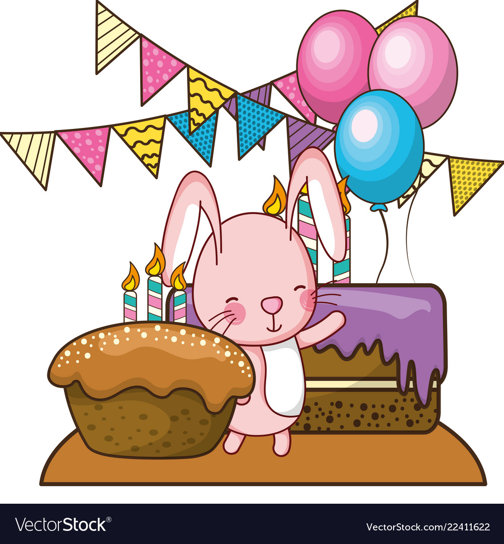 Happy birthday cute animal Royalty Free Vector Image