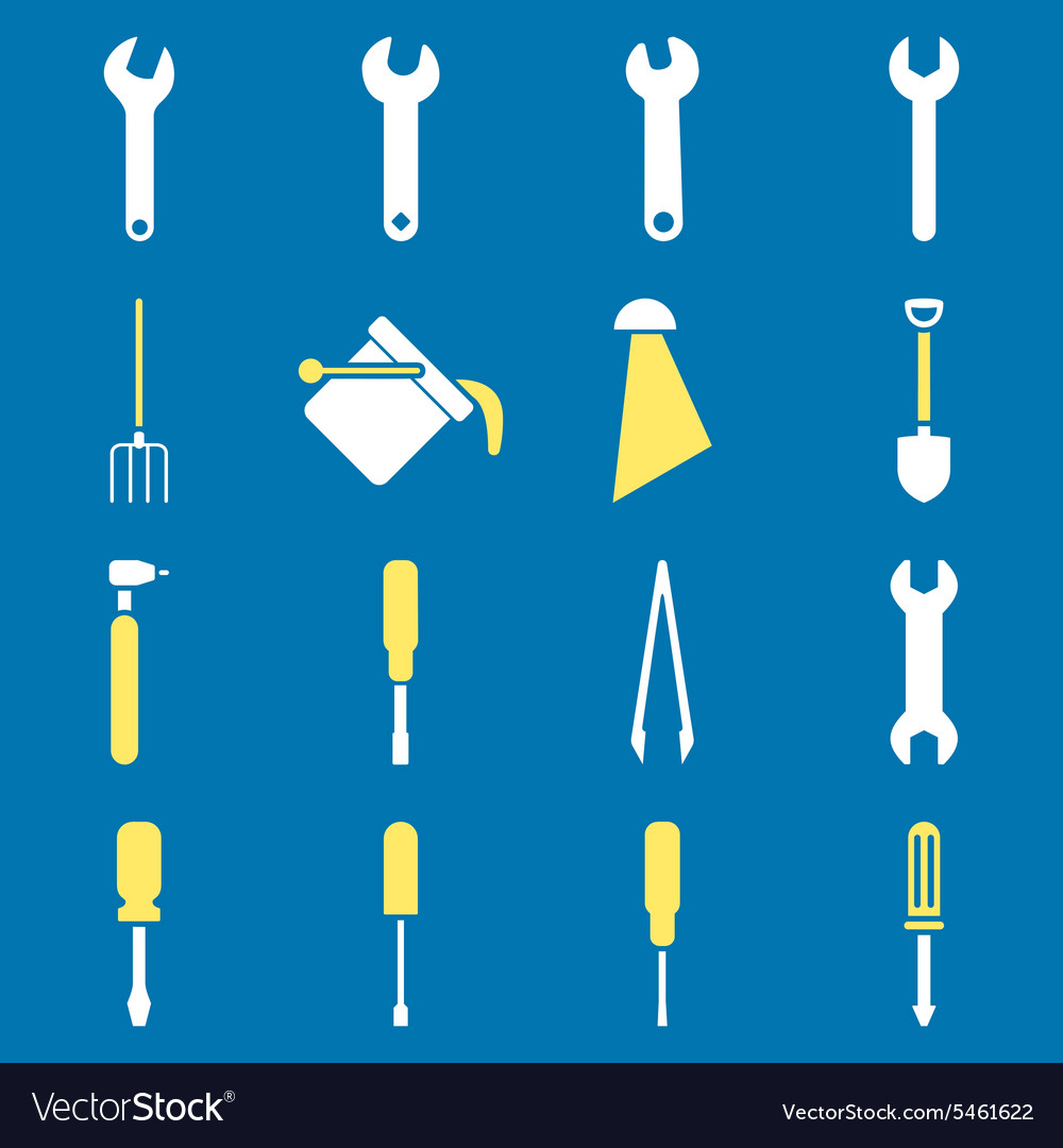 Instruments and tools icon set Royalty Free Vector Image