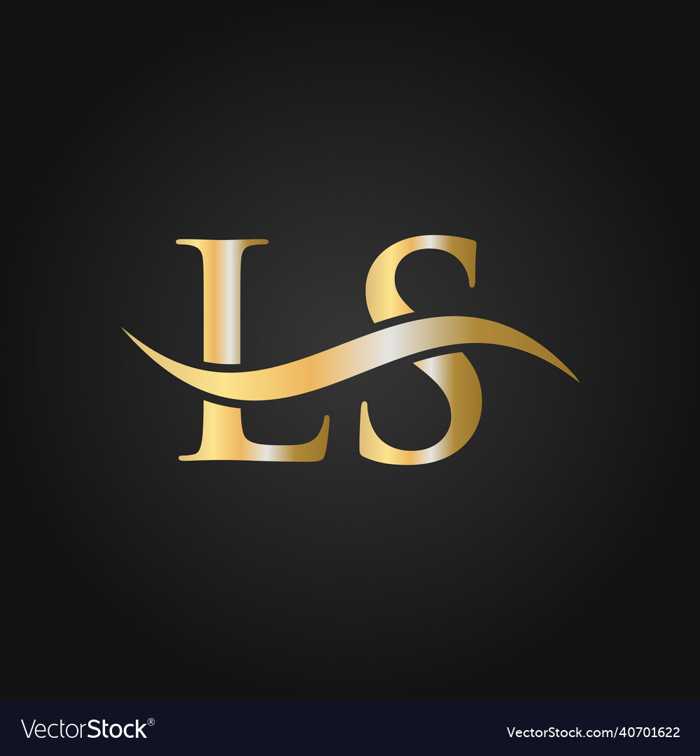 Letter ls logo design template l s Royalty Free Vector Image