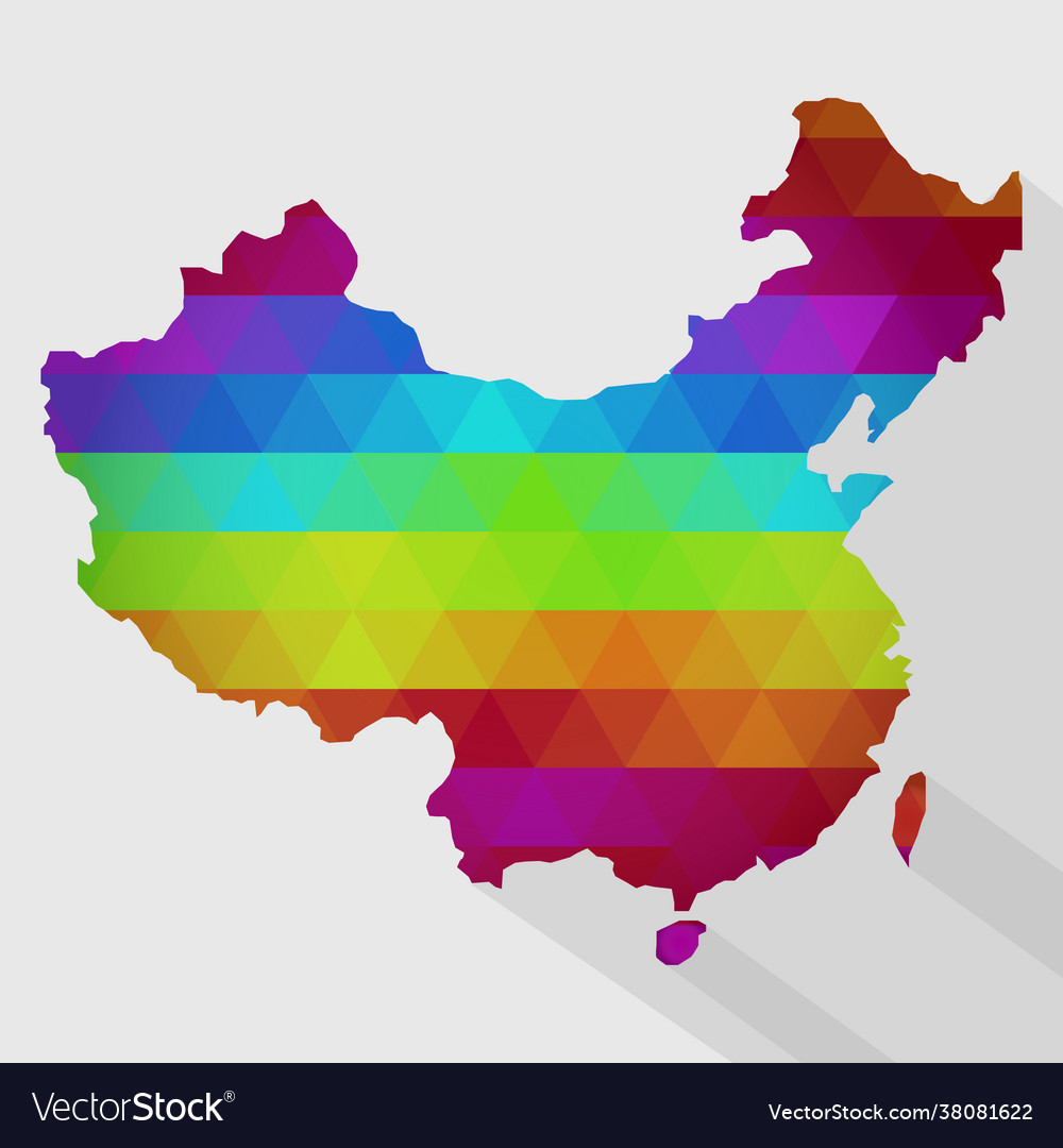 Map colorful china Royalty Free Vector Image - VectorStock