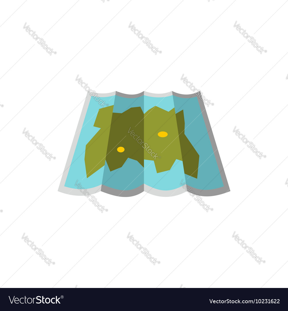 Map icon flat style Royalty Free Vector Image - VectorStock