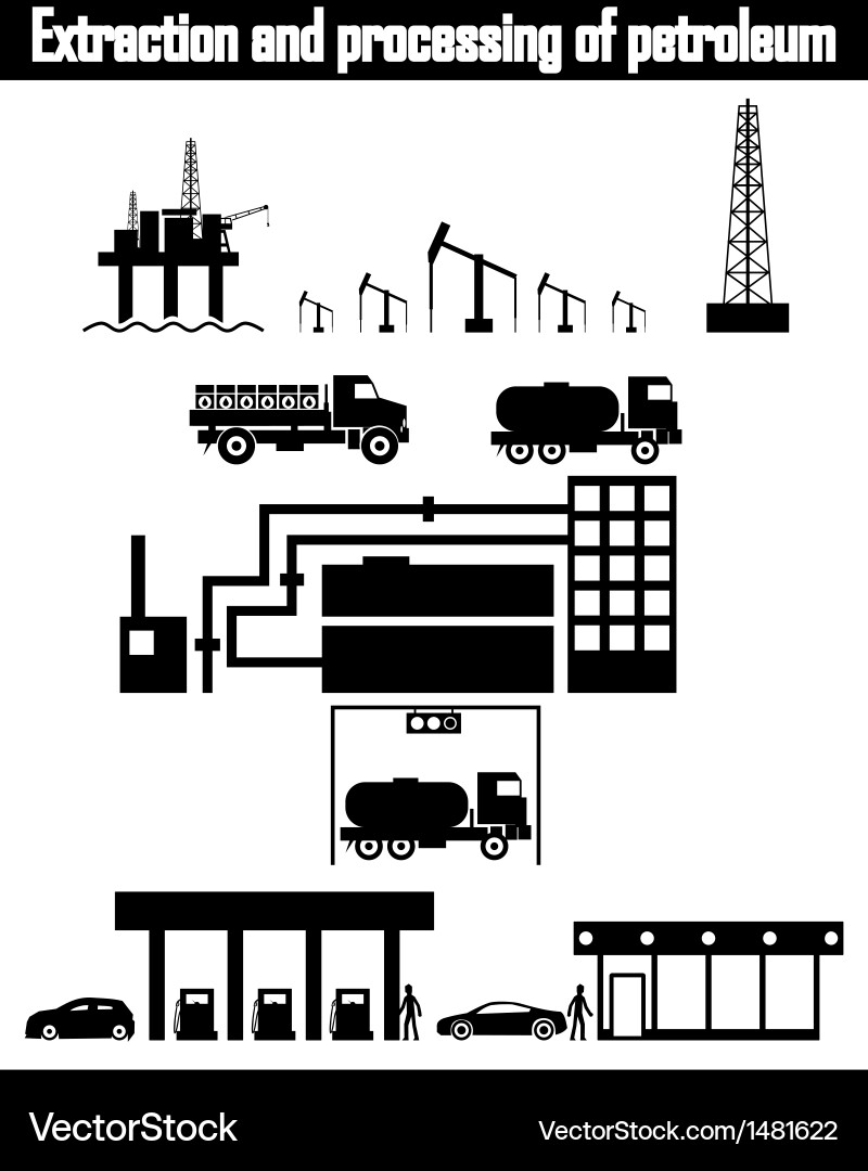 Oil production equipment Royalty Free Vector Image