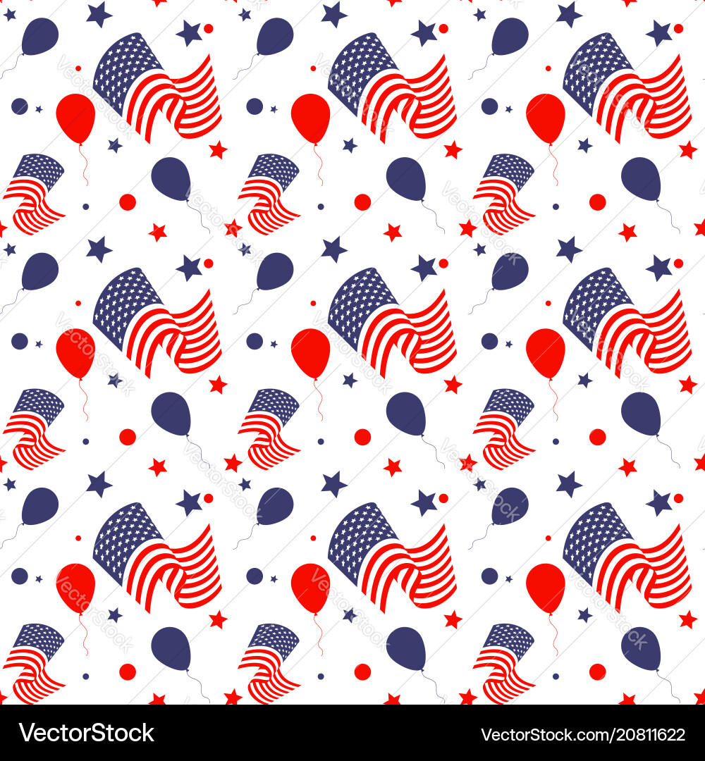 Seamless pattern in american national colors Vector Image