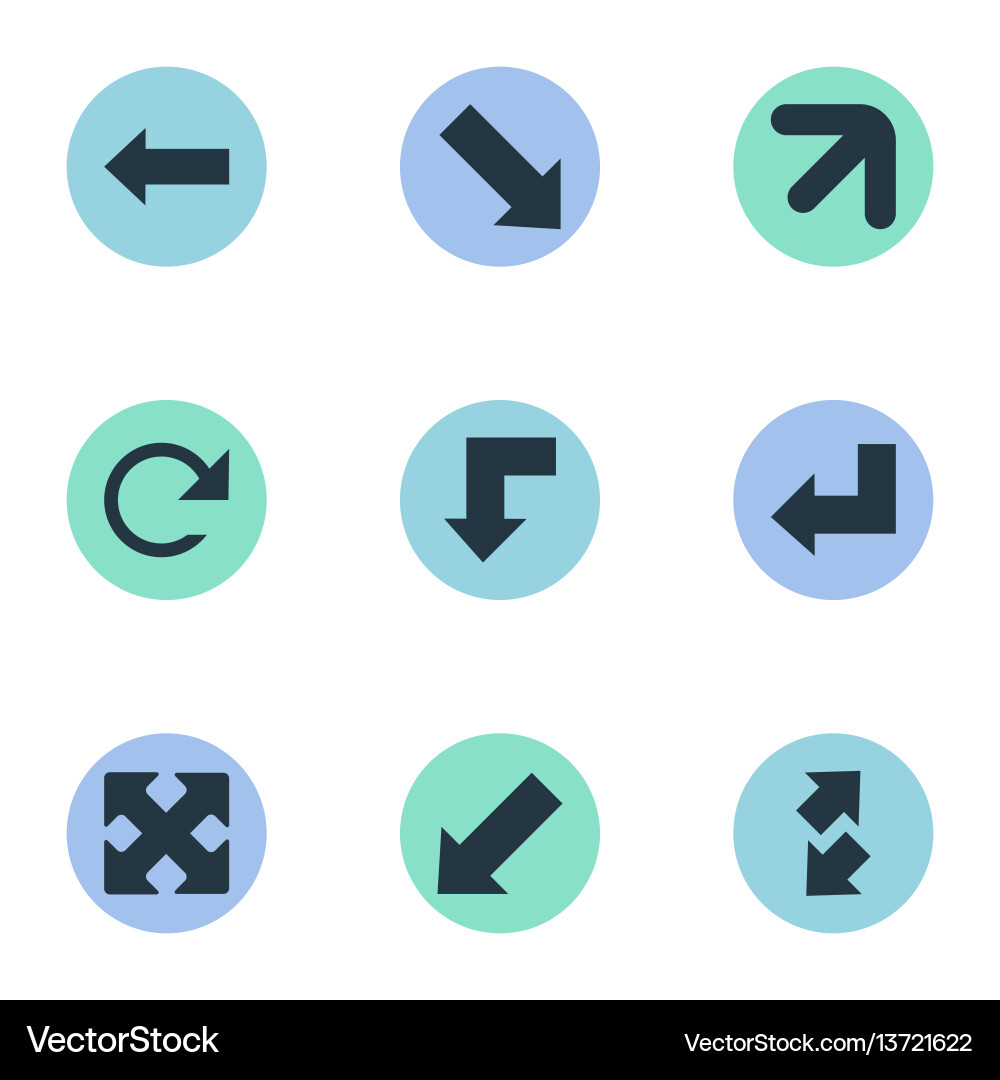 Set of simple indicator icons Royalty Free Vector Image