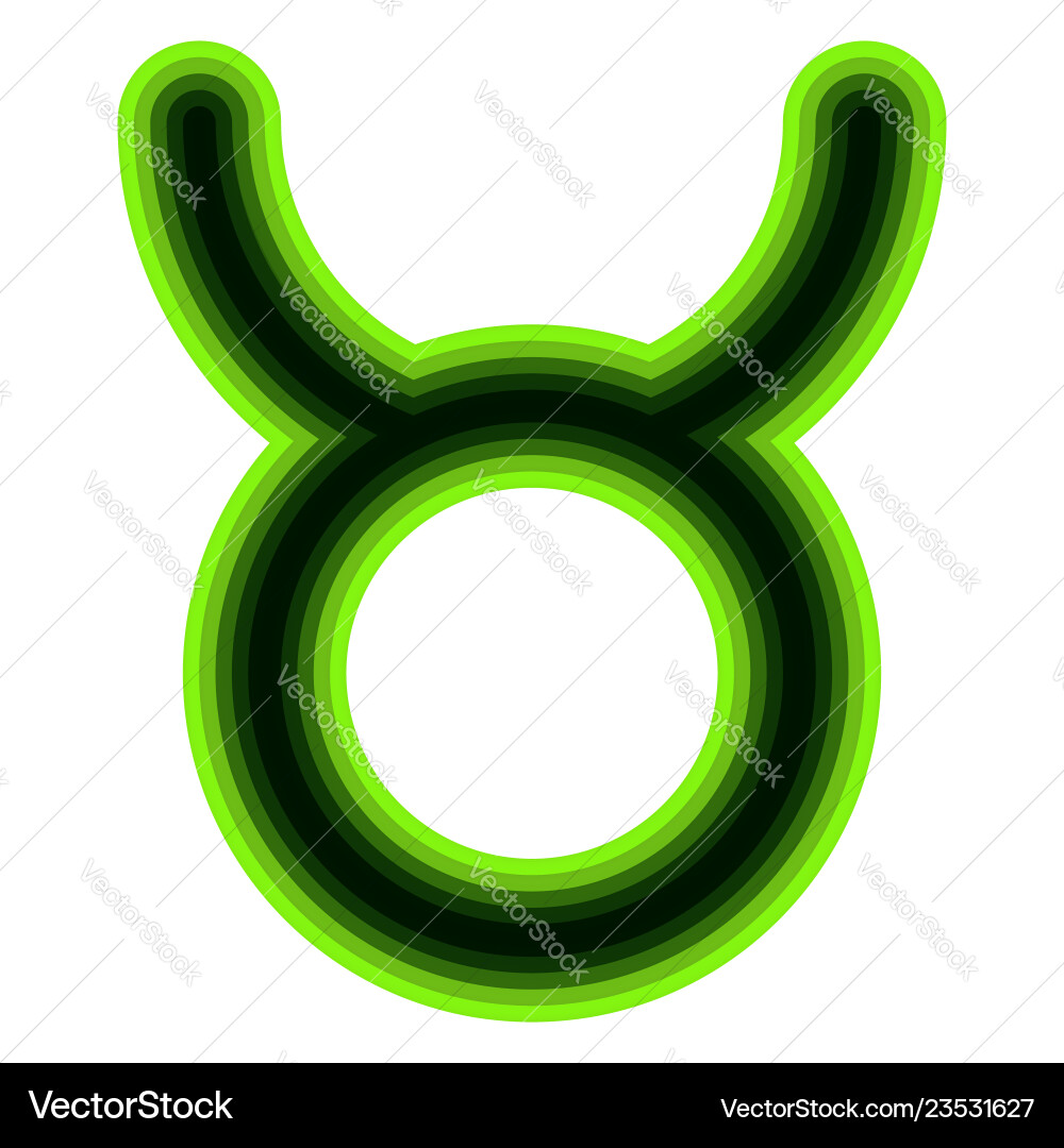 Astrological symbol taurus paper cut Royalty Free Vector