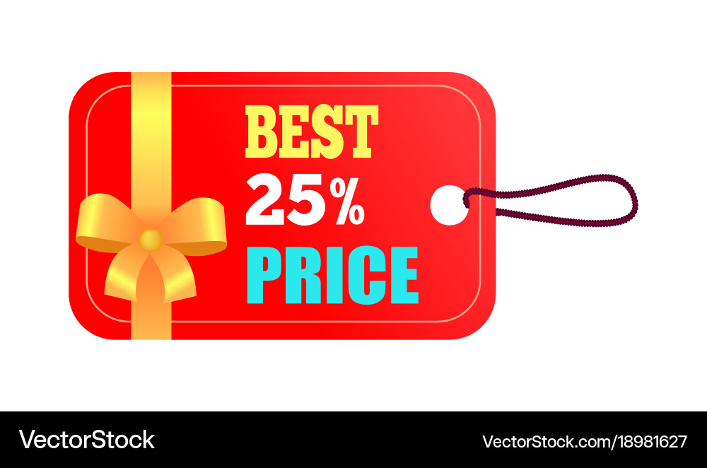 Best 25 price red sticker Royalty Free Vector Image