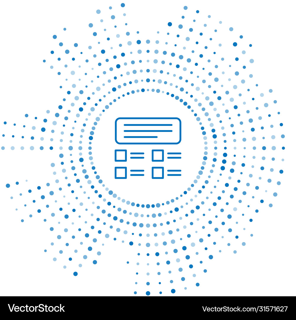 Blue line online quiz test survey or checklist Vector Image