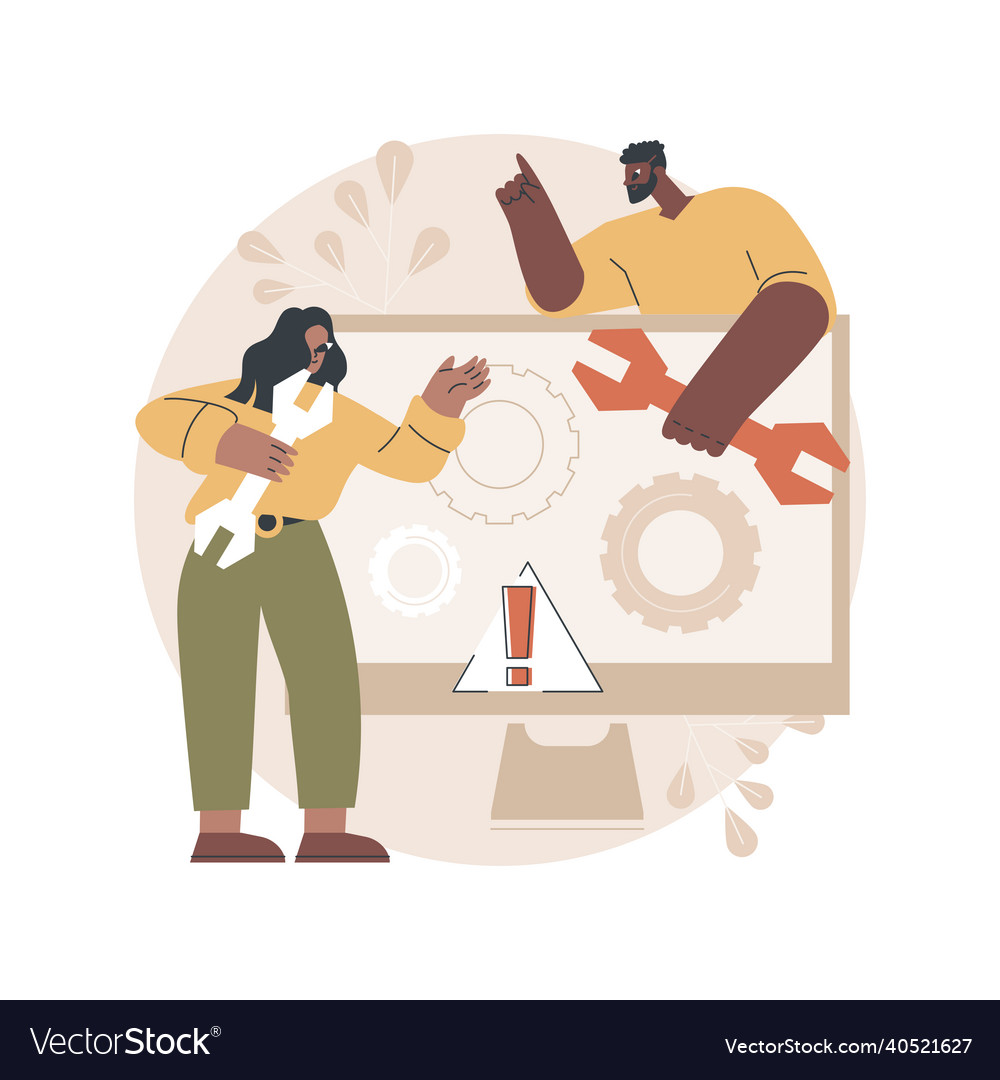 Computer troubleshooting abstract concept Vector Image Computer troubleshooting abstract concept Vector Image