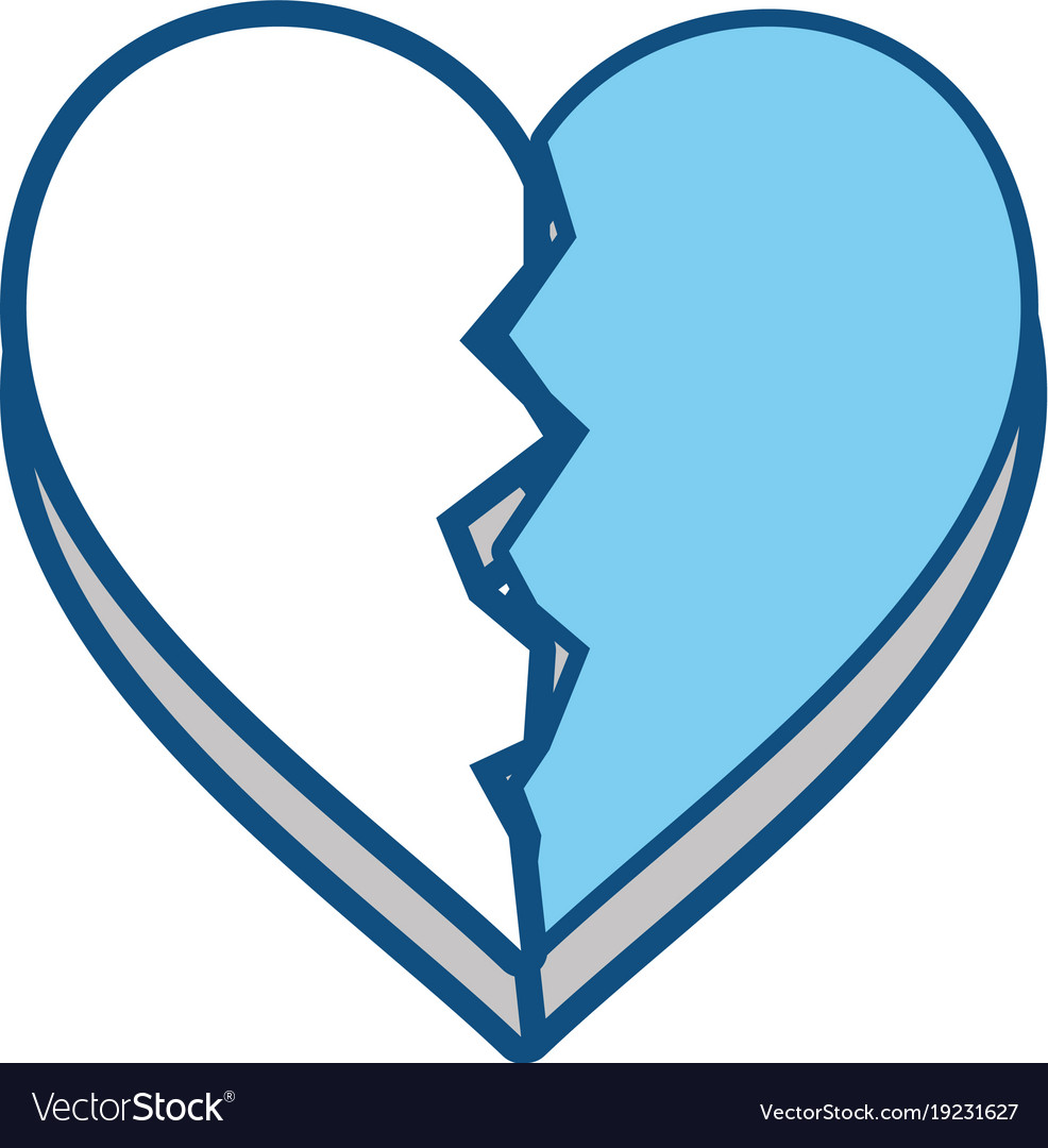 Heart broken symbol Royalty Free Vector Image - VectorStock