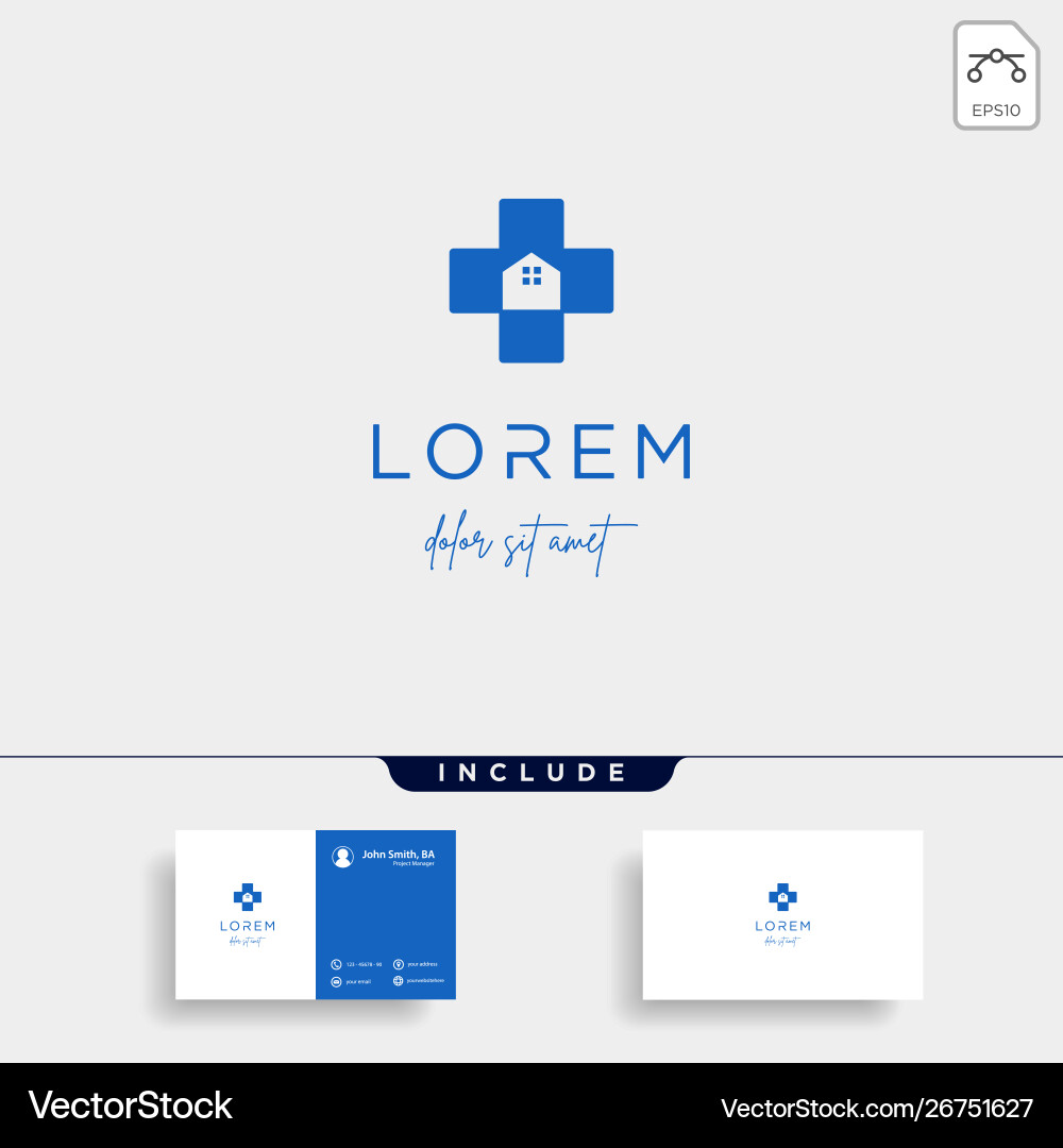 Home cross logo design isolated icon Royalty Free Vector