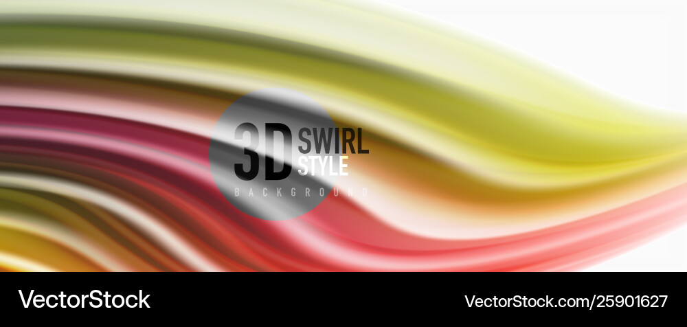 Modern liquid color flow on white - colorful flow Vector Image