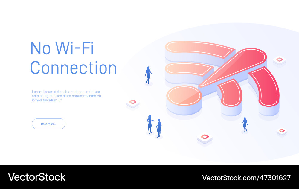 No wifi range available or wi-fi restricted area Vector Image