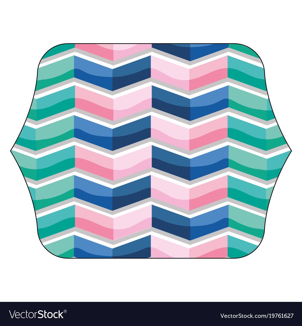 Rectangle with pattern abstract shapes background Vector Image