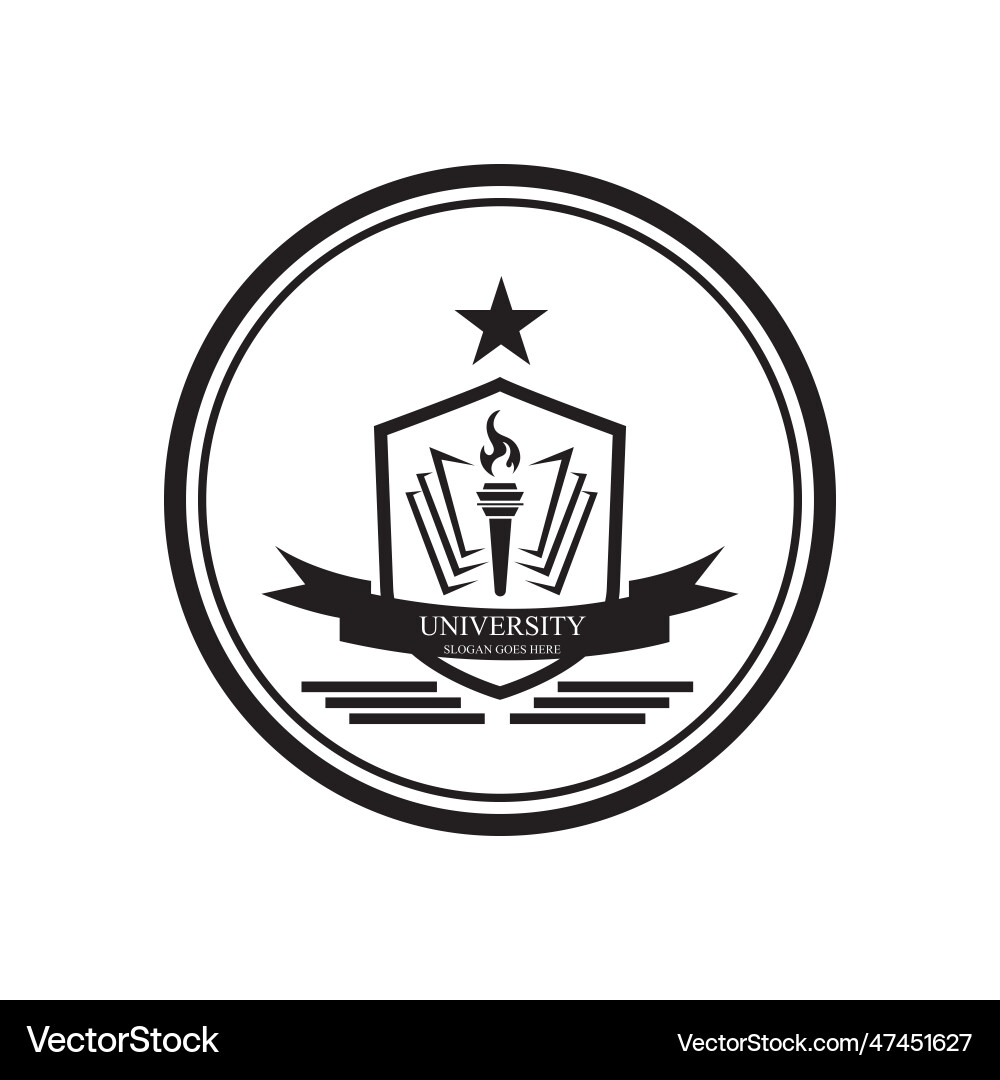 University and academy icons emblems or shields Vector Image