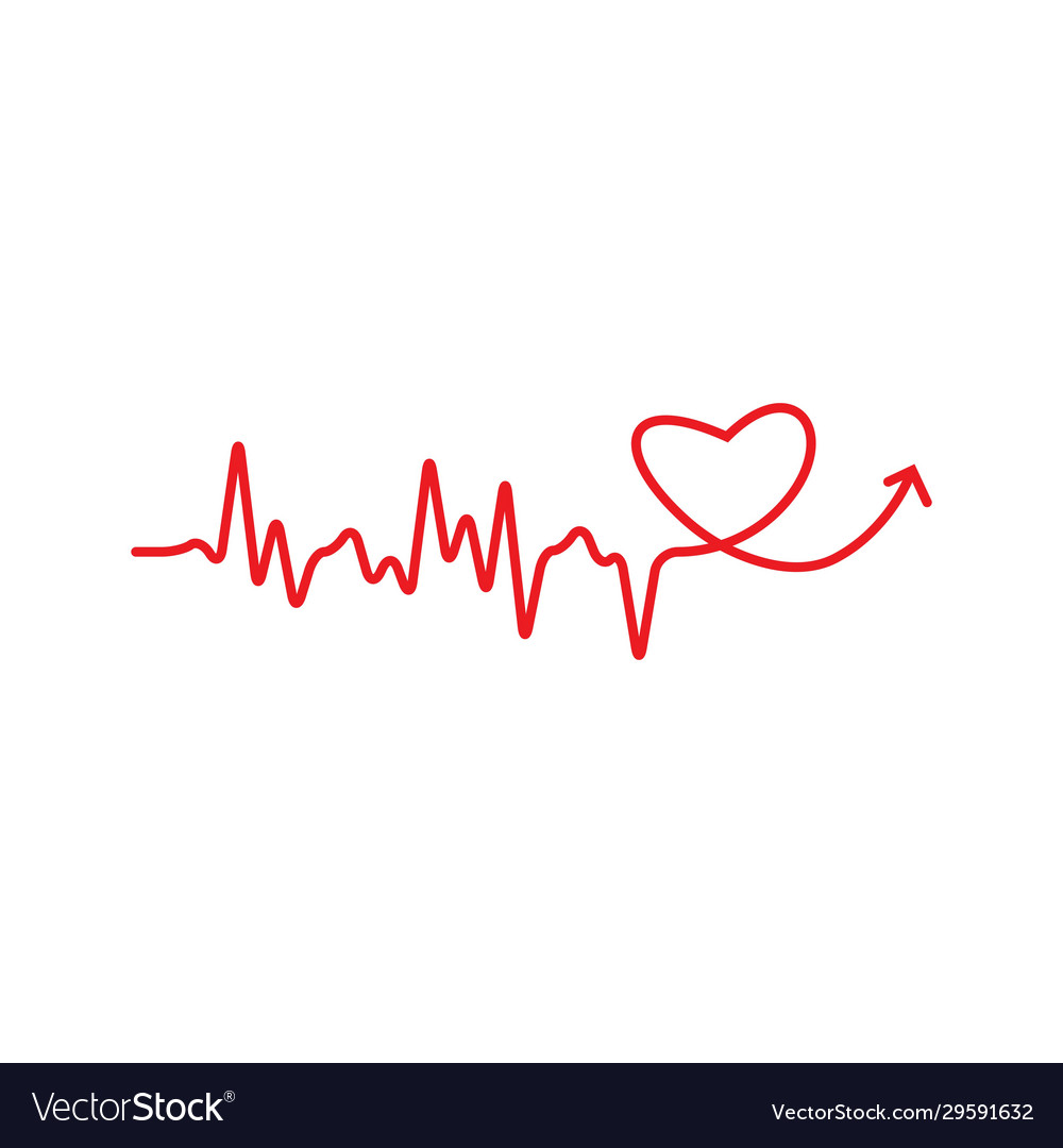 Art design health medical heartbeat pulse Vector Image