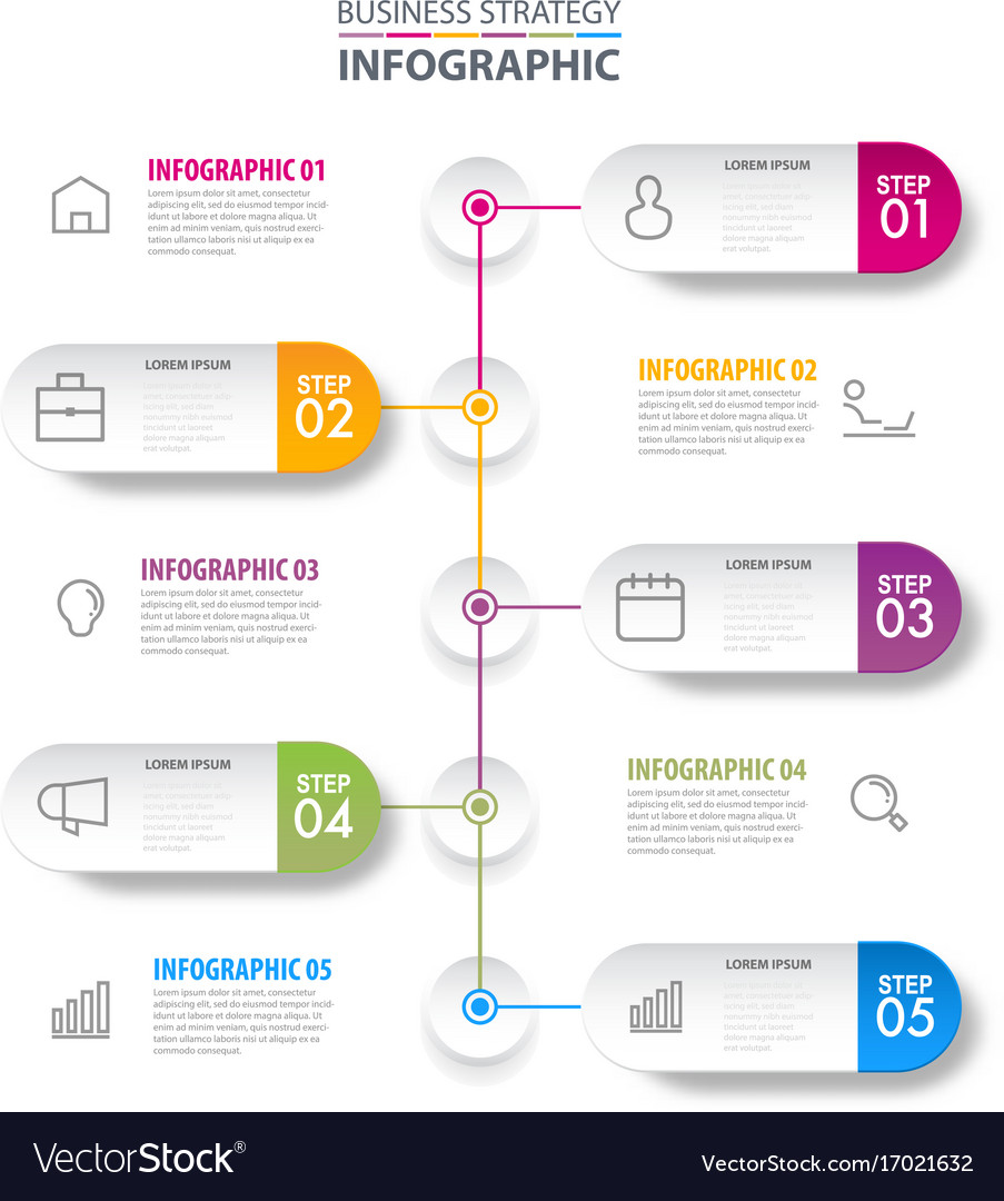 Business infographics design elements template Vector Image