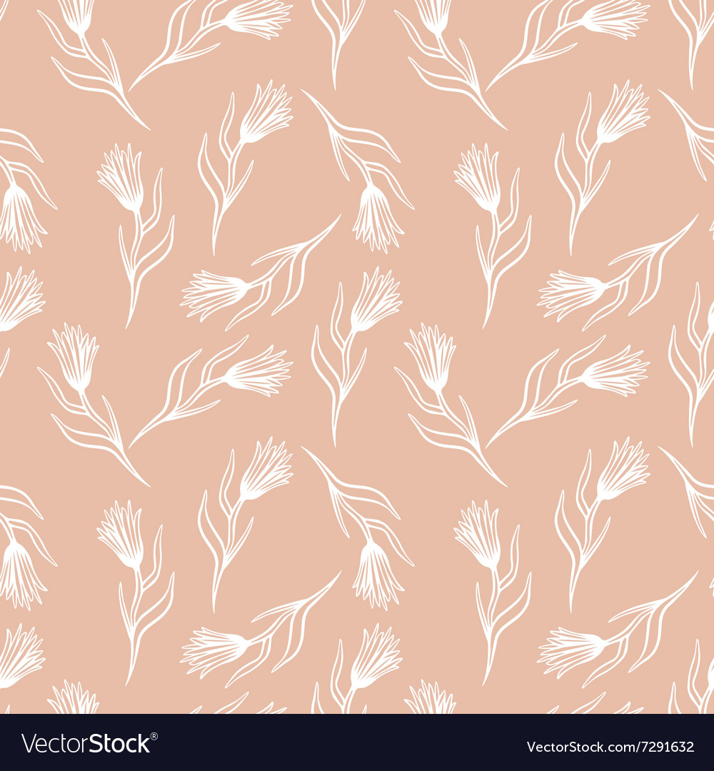 Cornflower seamless pattern Royalty Free Vector Image