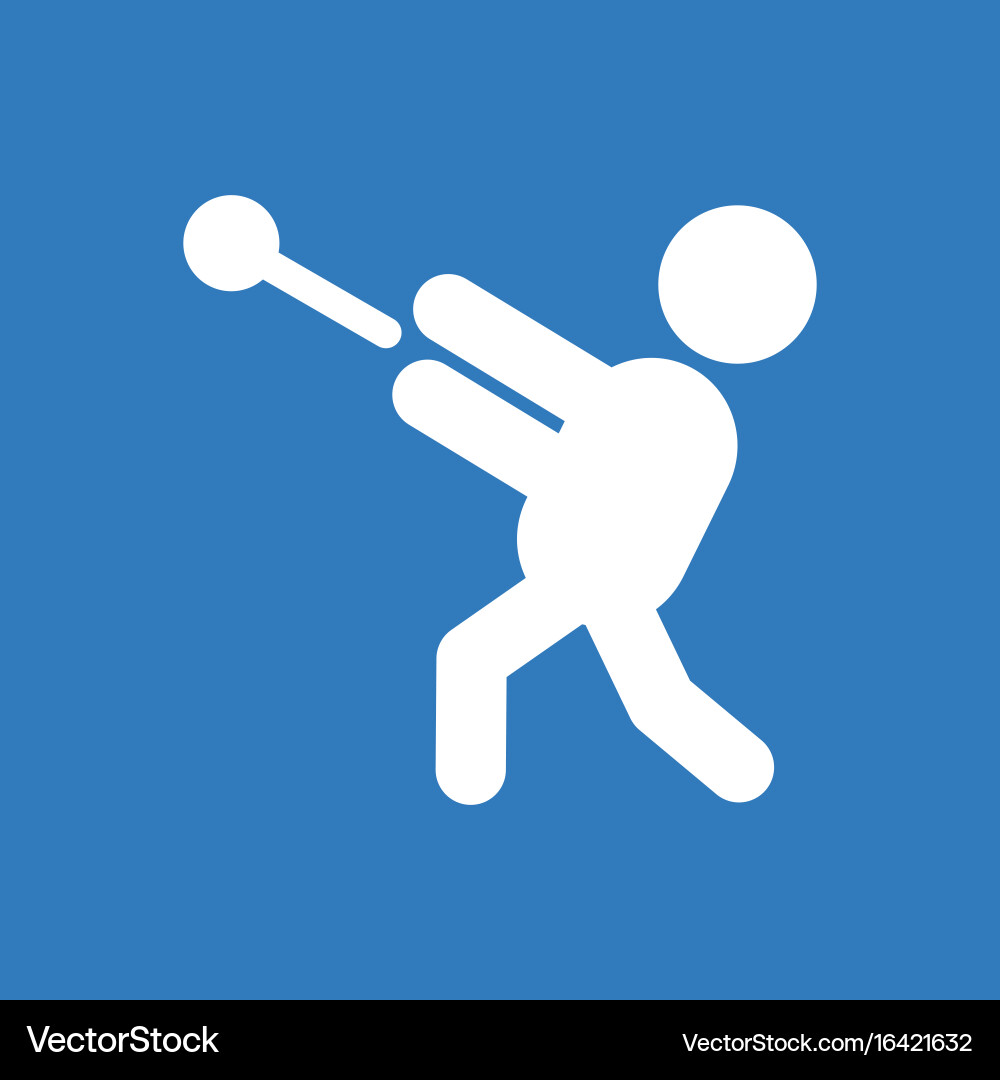 Flat isometric athletics hammer throw summer Vector Image