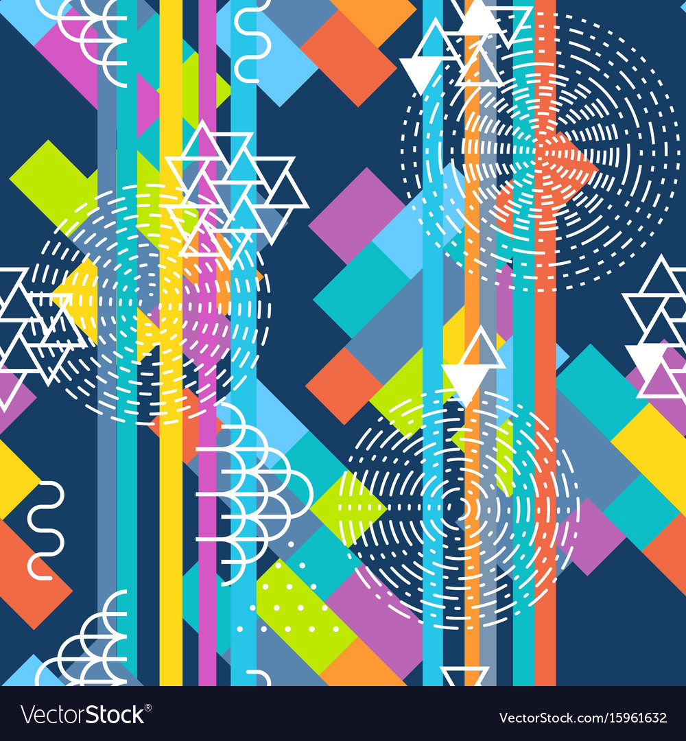 Geometric abstract seamless pattern simple motif Vector Image