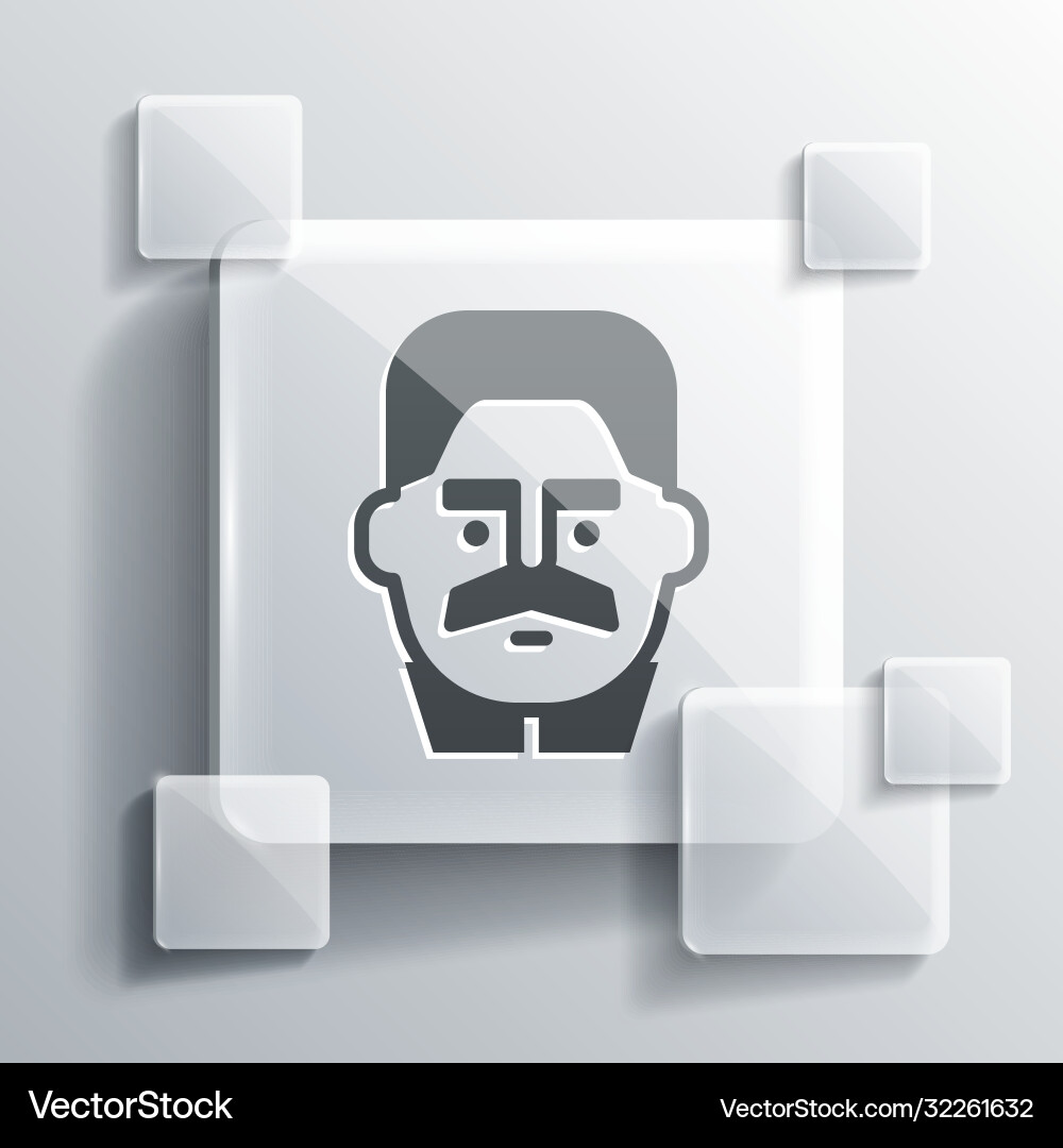 Grey portrait joseph stalin icon isolated Vector Image