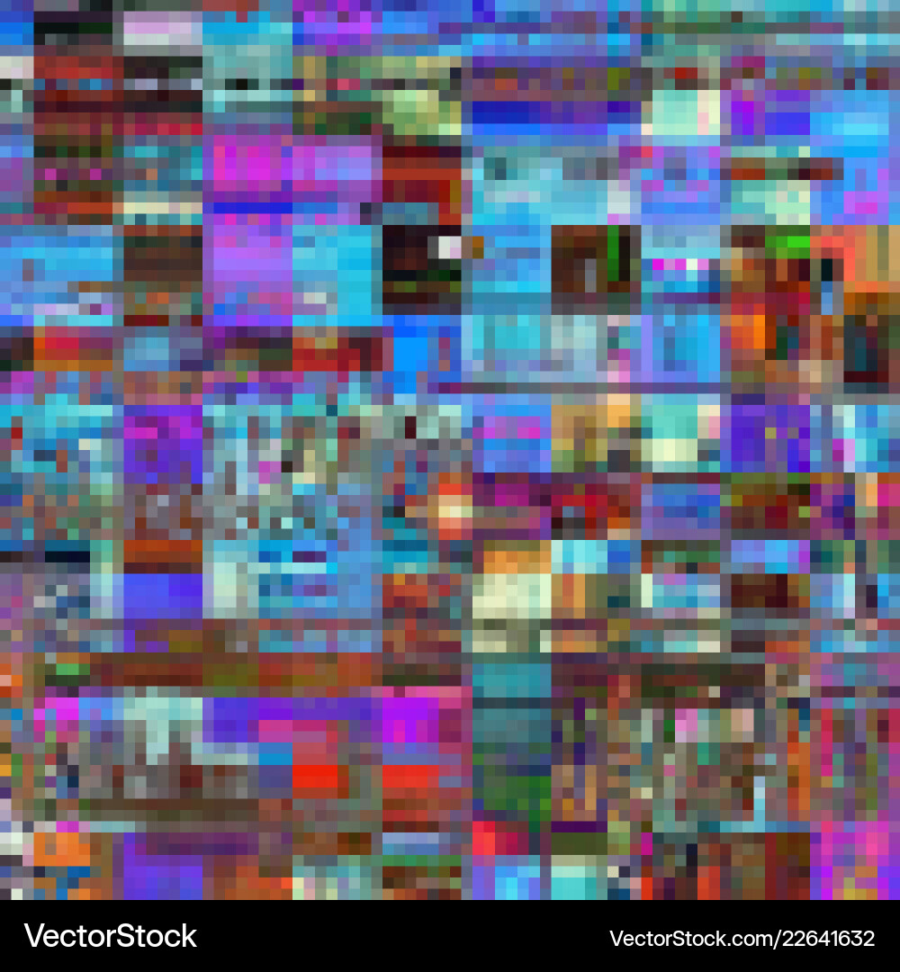 Image with imitation of grunge datamoshing Vector Image