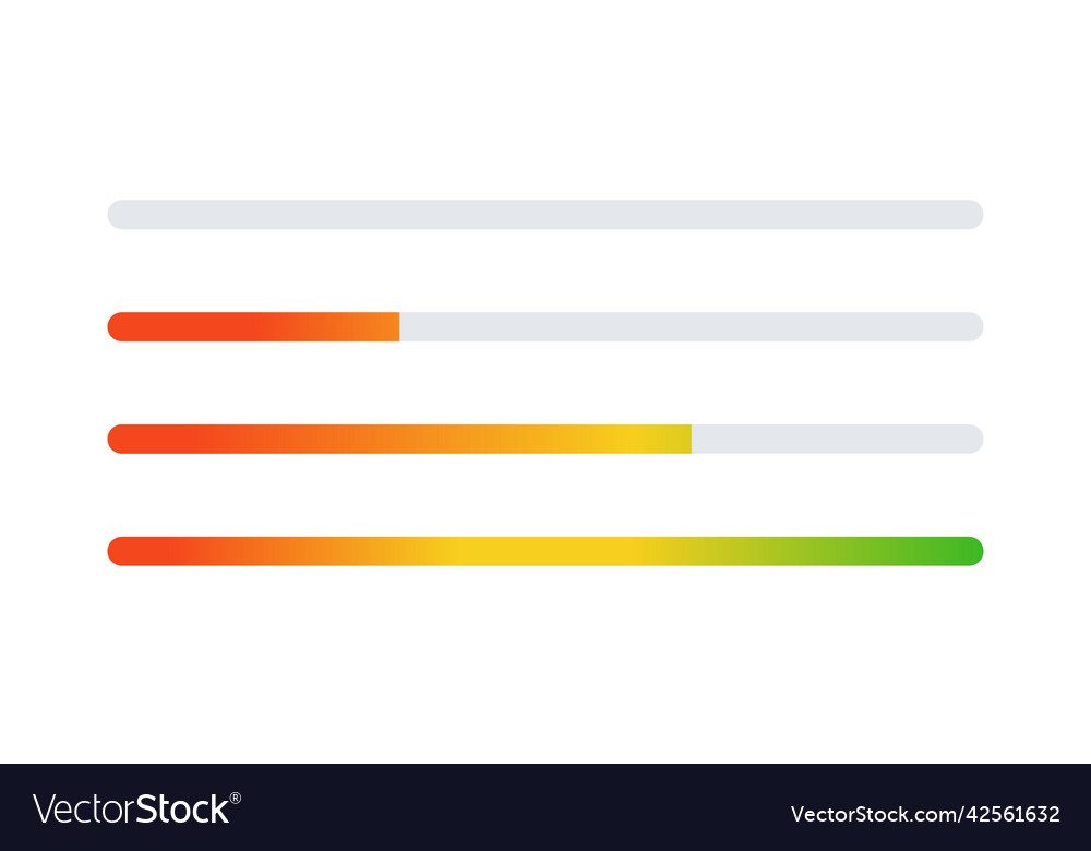 Loading bar progress visualization web app Vector Image