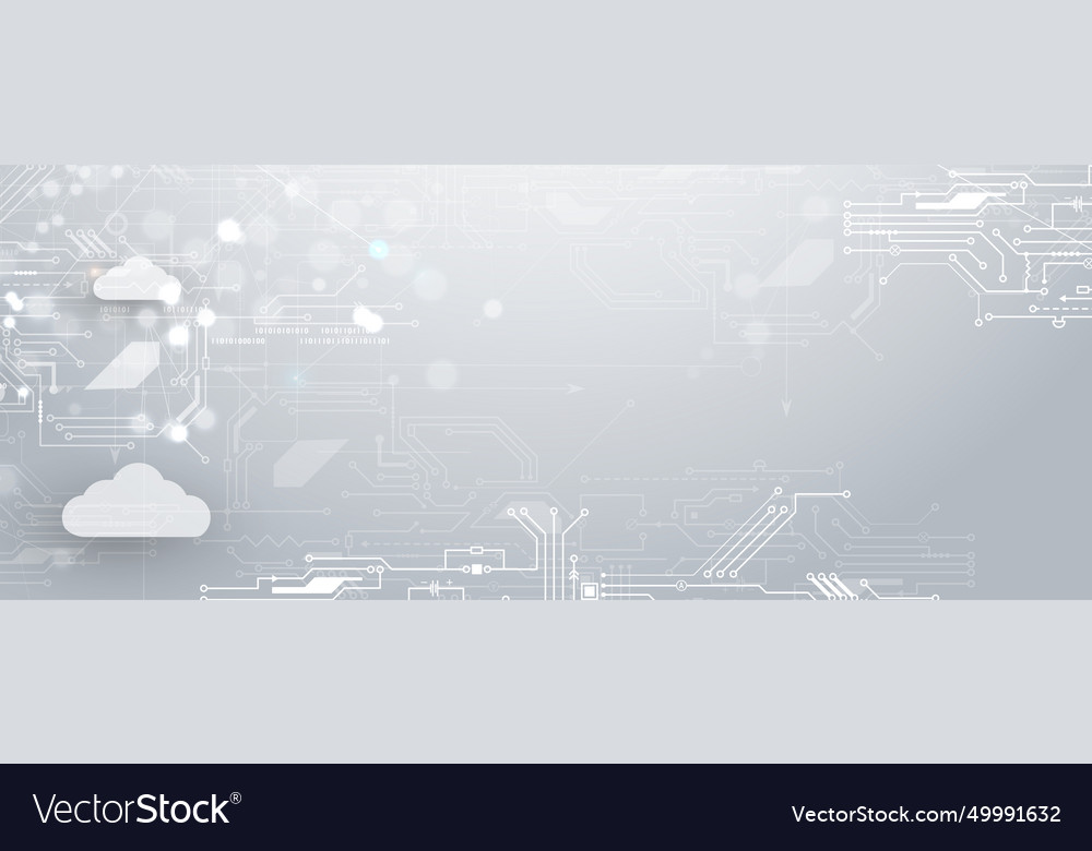 Modern cloud technology integrated digital web Vector Image