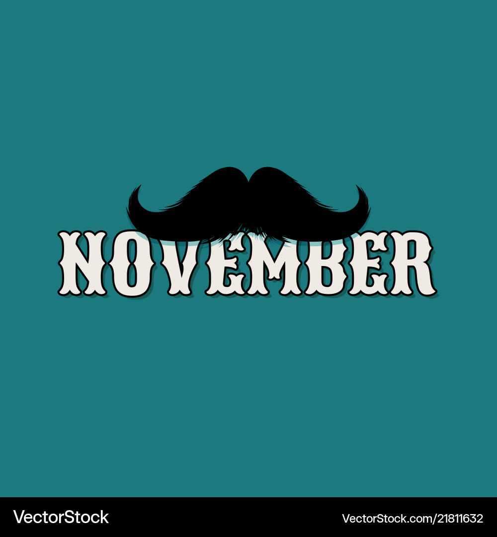 Moustaches blog post template for november Vector Image