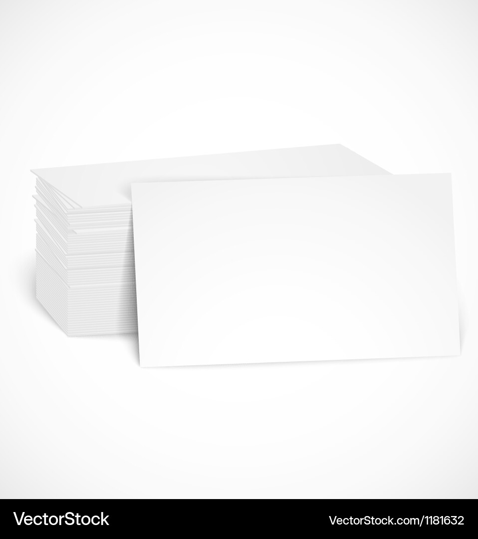 Pile business cards with shadow template Vector Image