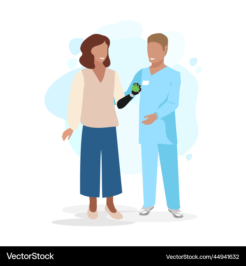 Prosthetics and rehabilitation Royalty Free Vector Image