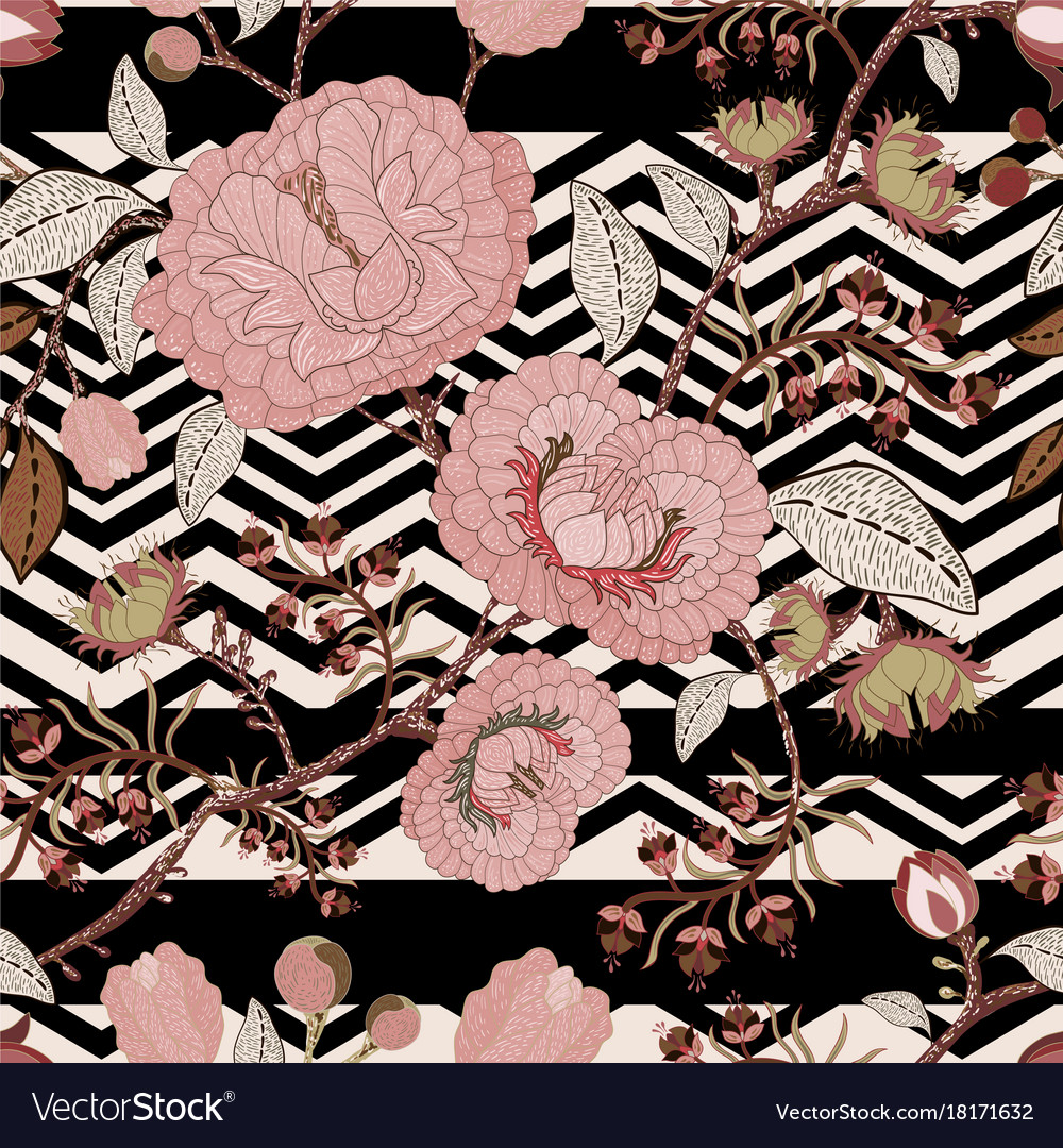 Seamless nature pattern background with Royalty Free Vector