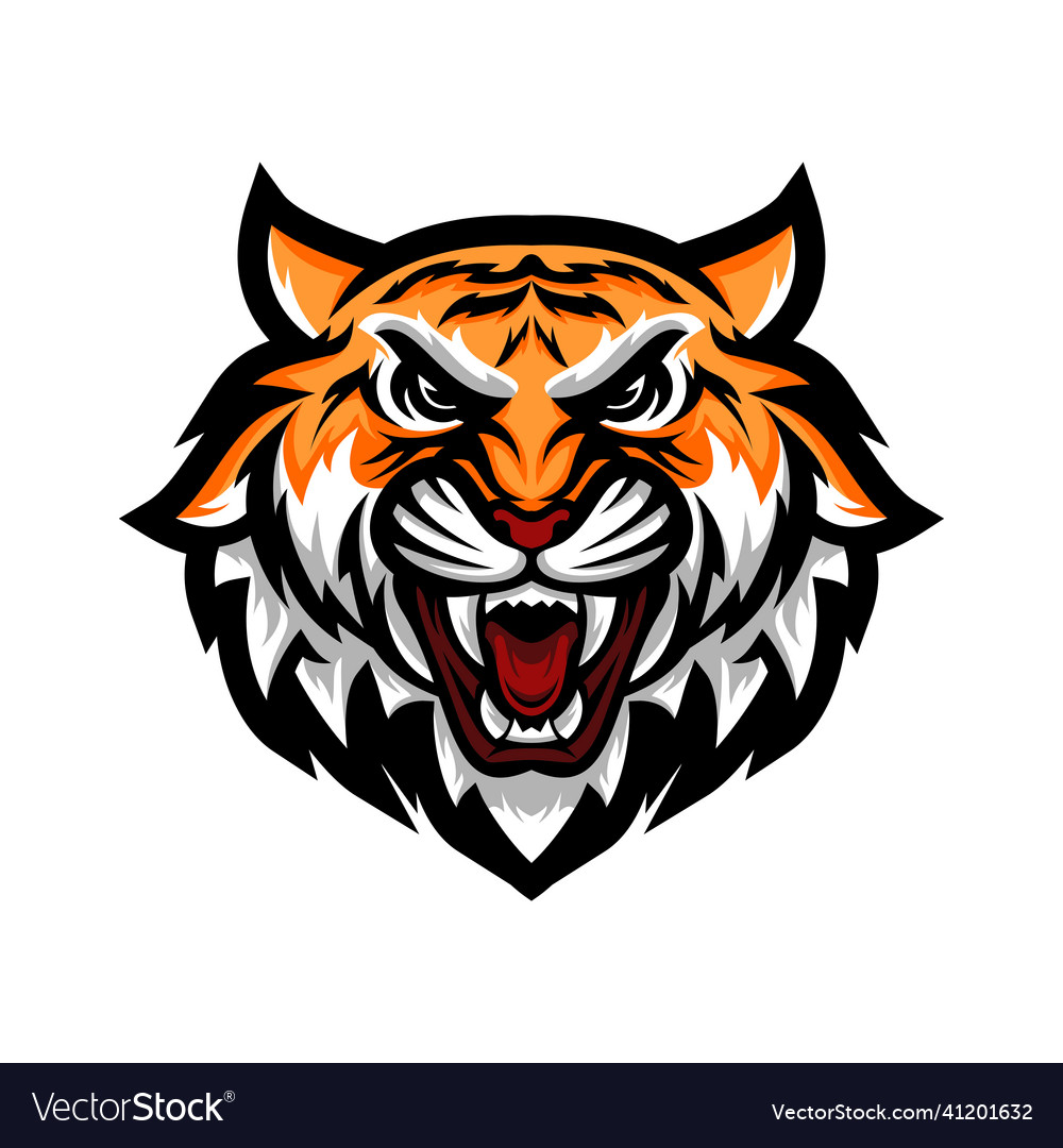 Tiger head Royalty Free Vector Image - VectorStock