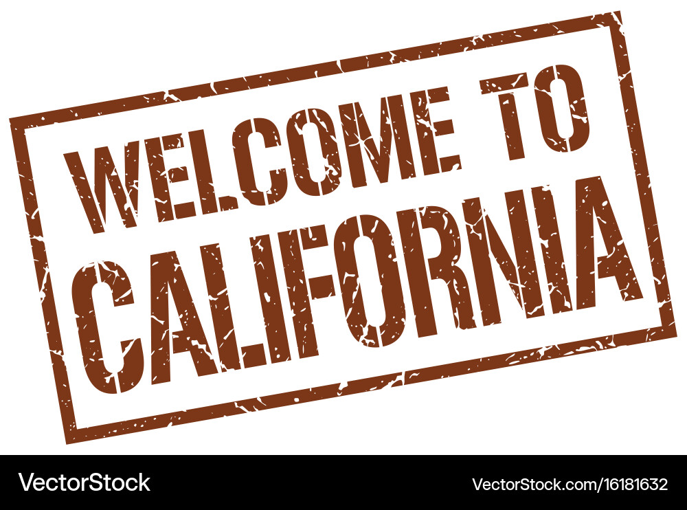 Welcome to california stamp Royalty Free Vector Image