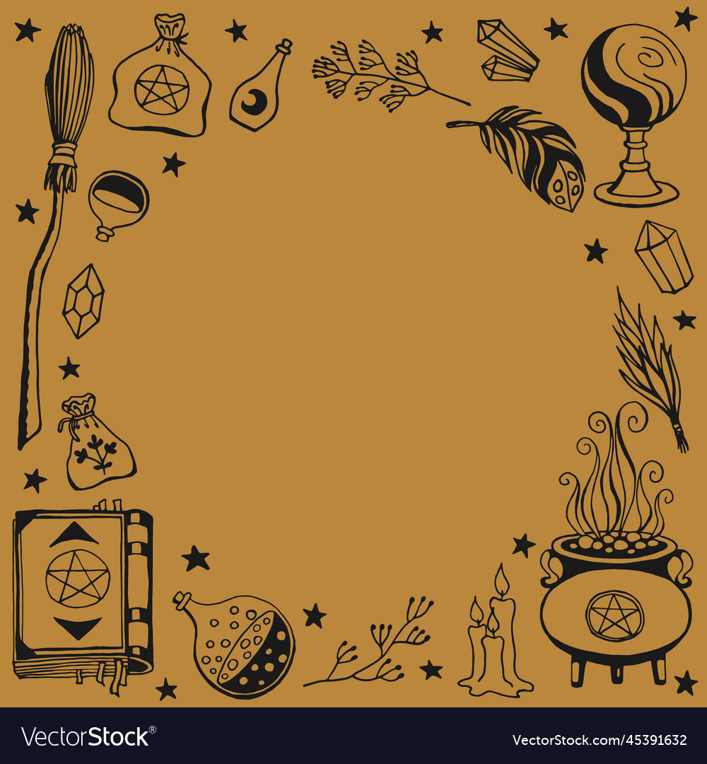 Witchcraft magic background for witches Royalty Free Vector