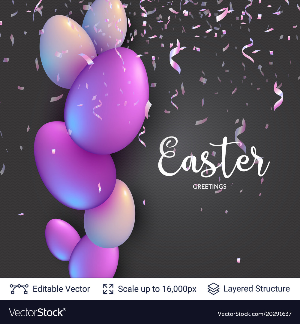 Easter background template Royalty Free Vector Image