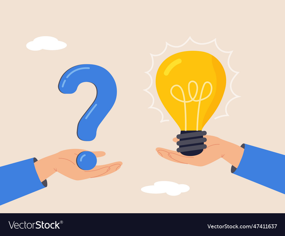 Faq concept question and answer solving problem Vector Image