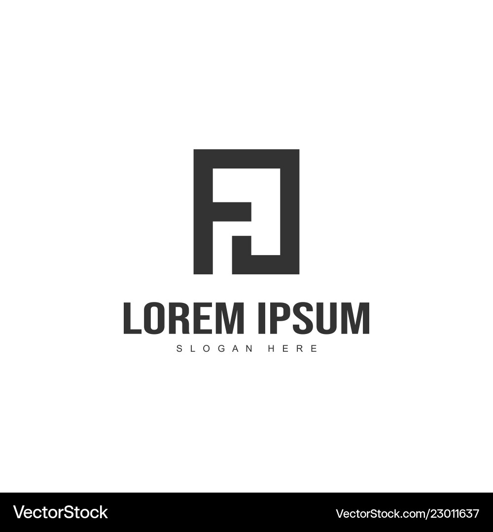 Initial letter logo design minimalist letter logo Vector Image