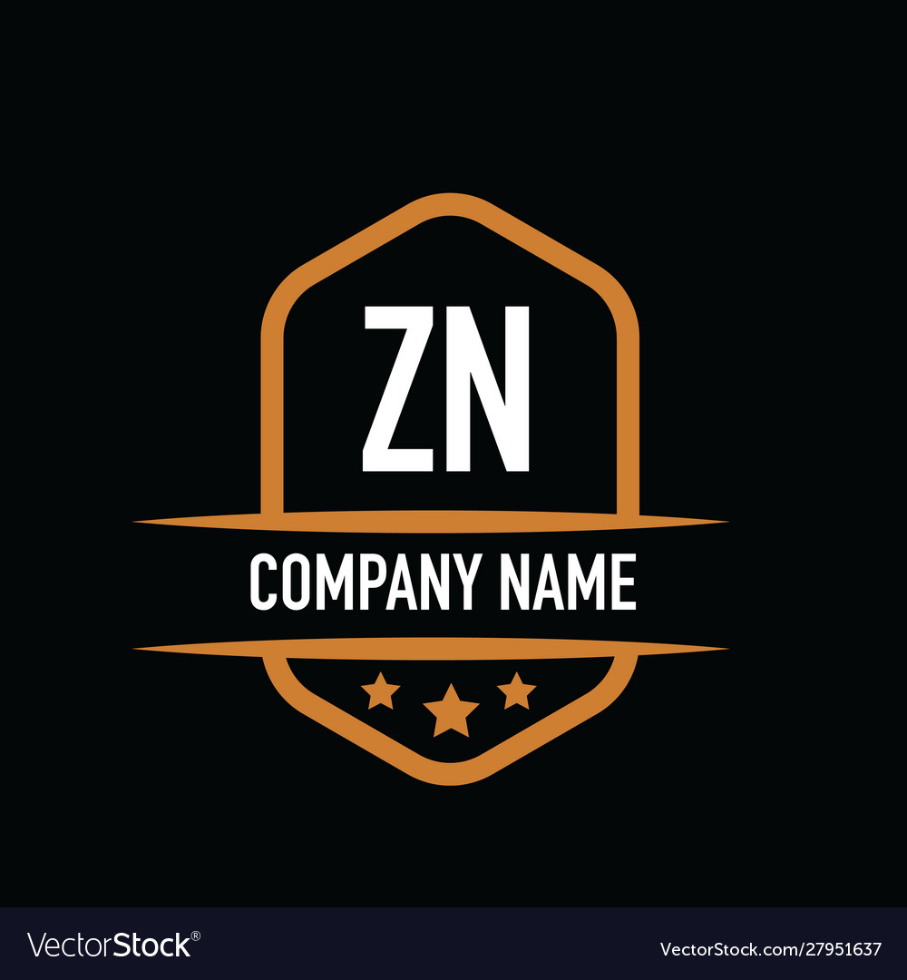 Initial letter zn vintage logo concept graphic Vector Image