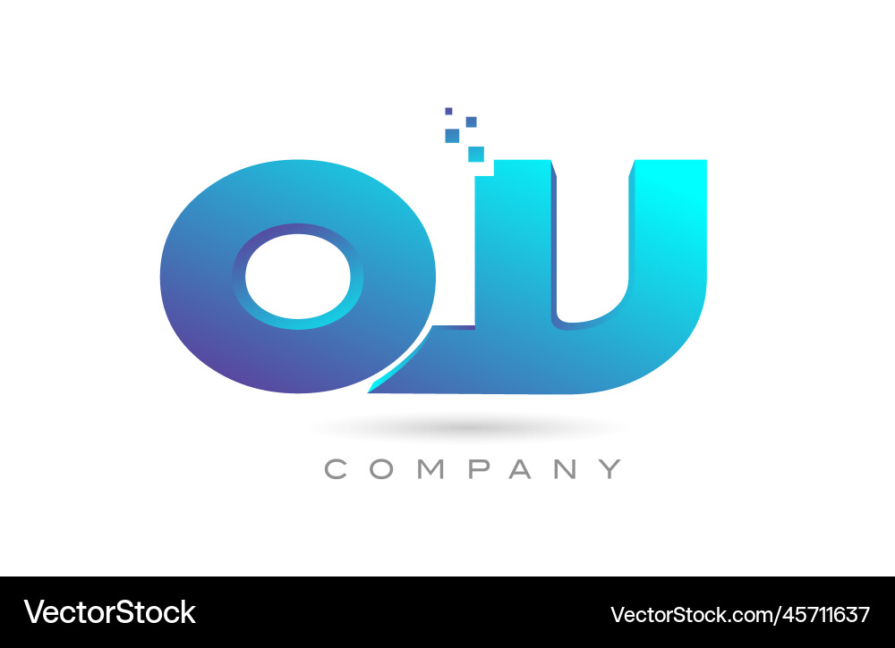 Qv alphabet letter logo icon combination design Vector Image