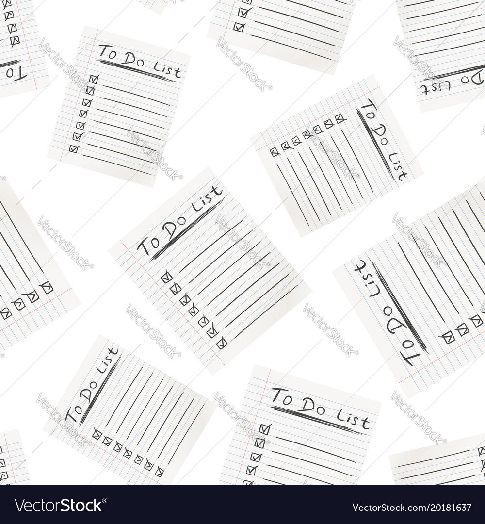 Realistic paper note seamless pattern background Vector Image