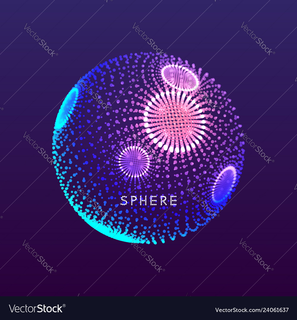 Sphere consisting points global digital Royalty Free Vector Sphere consisting points global digital Royalty Free Vector