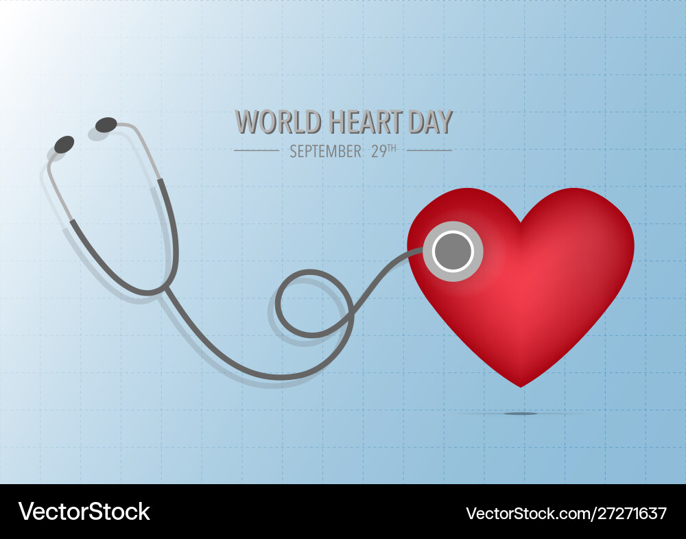 World heart day concept flat icon design Vector Image