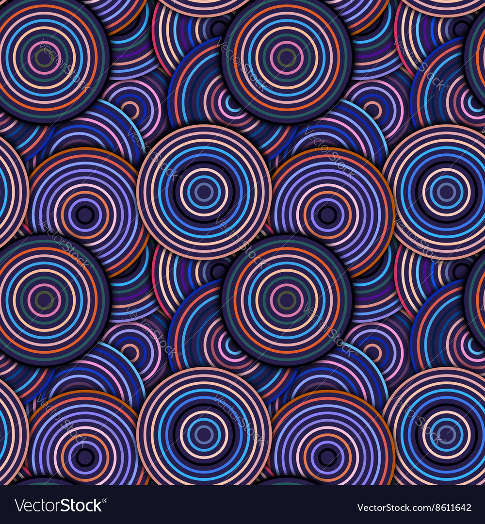 Abstract geometric circles seamless pattern Vector Image