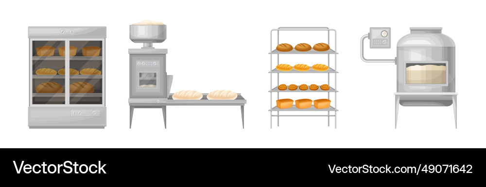 Bread production and wheat crop industry Vector Image