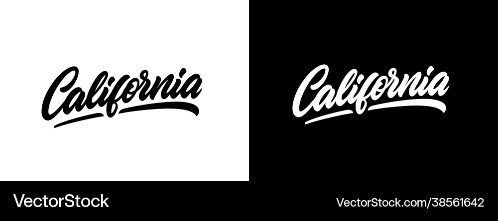 California hand lettering design Royalty Free Vector Image