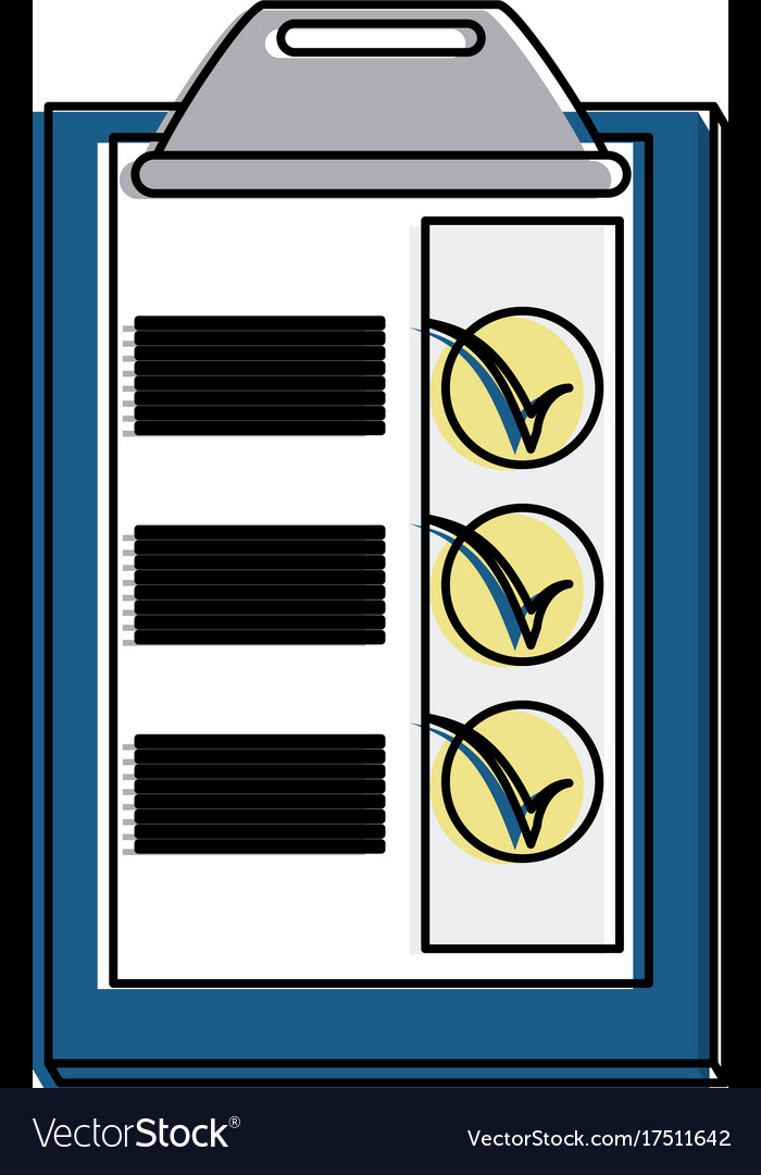 Checklist on clipboard icon image Royalty Free Vector Image